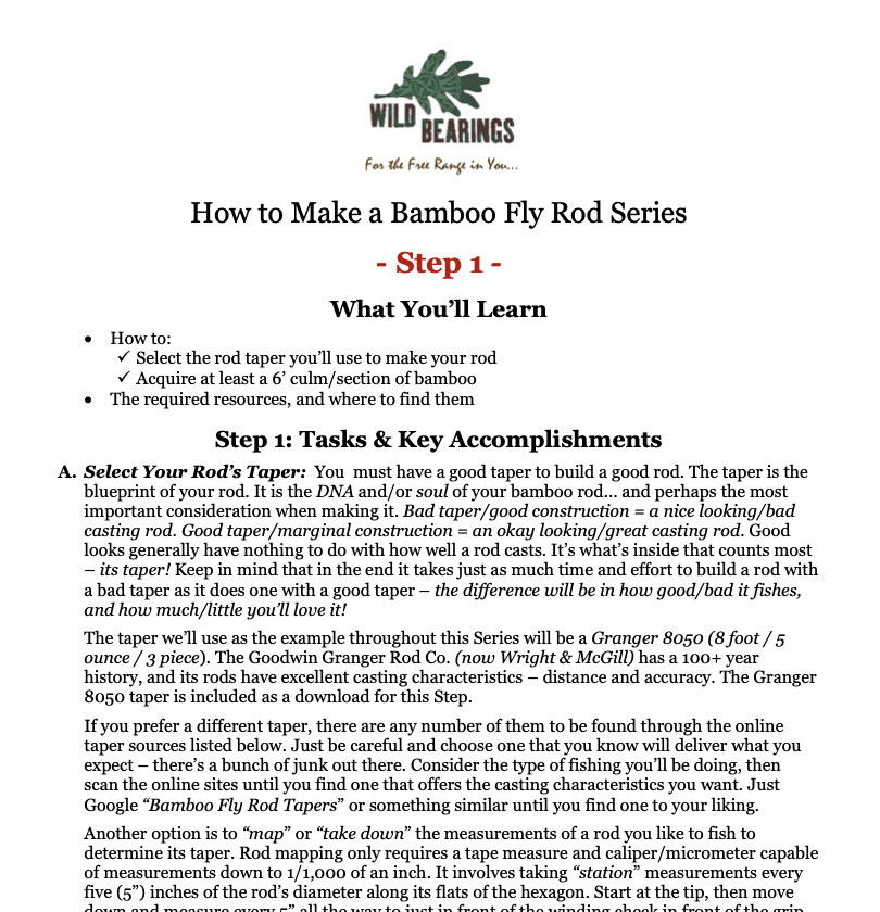 Step 1: Tapers & Select Bamboo – Wild Bearings
